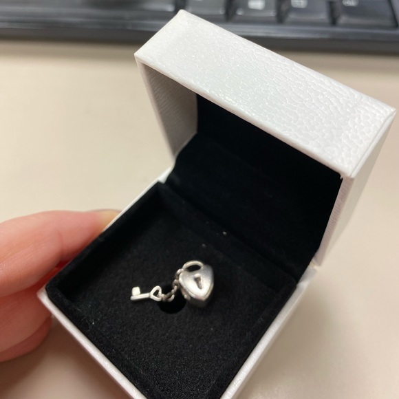 Jewelry | Authentic Lock And Key Heart Pandora Charm | Poshmark